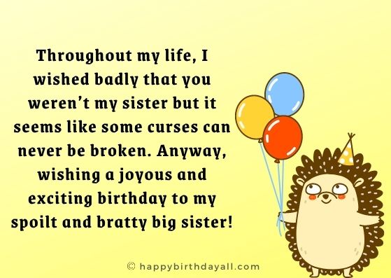 50 Funny Birthday Wishes For Sister Happy Birthday Sister 